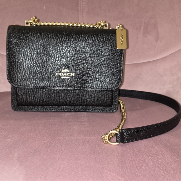 Coach | Bags | Coach Mini Klare Crossbody Black Bag Gold Accent | Poshmark